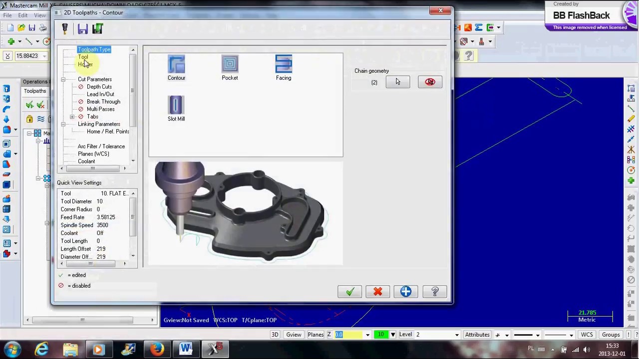 3+1 axis MasterCam x5 - YouTube