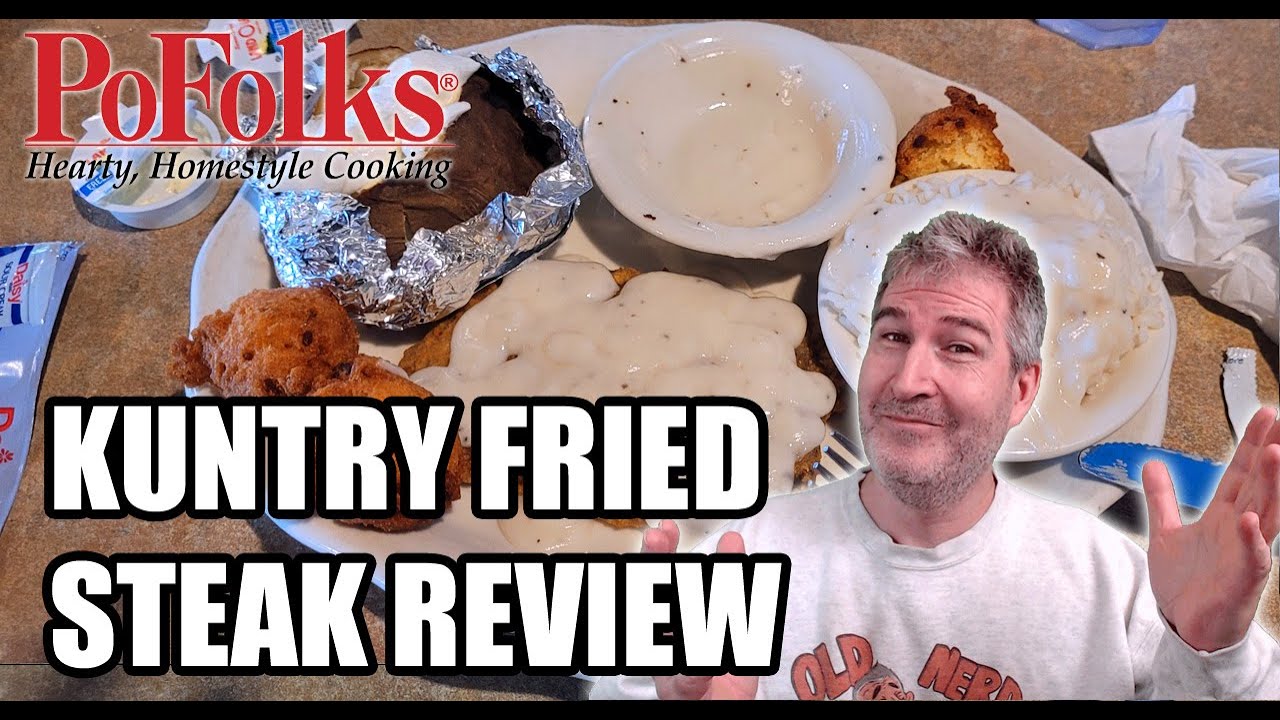 Country Fried Steak Dinner At PoFolks Review 😮 - YouTube