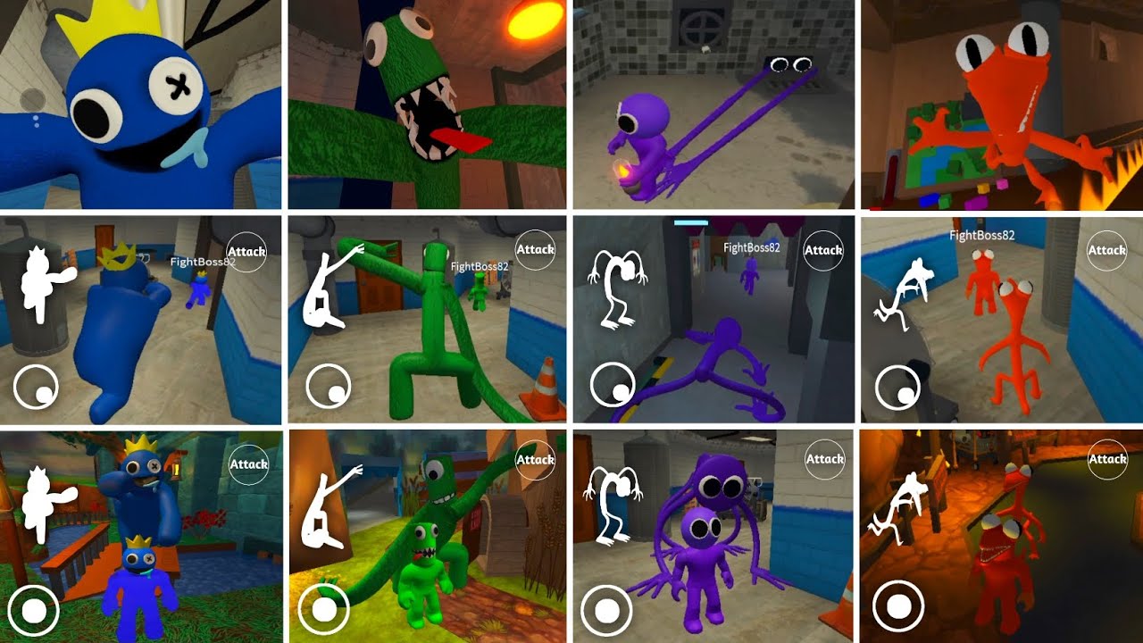 Rainbow Friends Chapter 1 First Person V's Second Person All Jumpscares ...