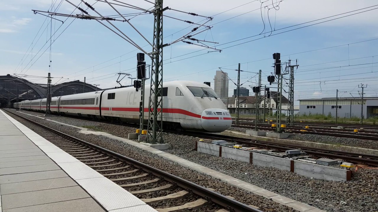 ICE 599 Ausfahrt aus Leipzig Hbf - YouTube