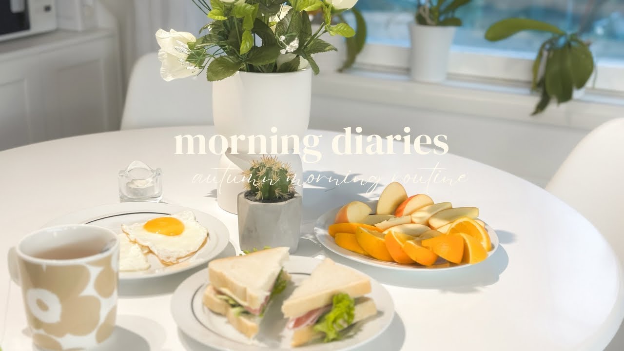 Slow Morning Diaries | Simple & Cozy Autumn Morning Routine | A Calm ...