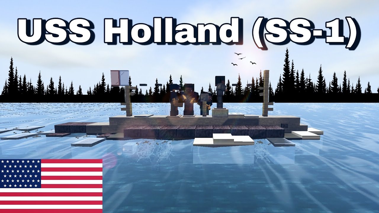 USS Holland (SS-1) (Submarine) | Minecraft Tutorial | 1:1 Scale - YouTube
