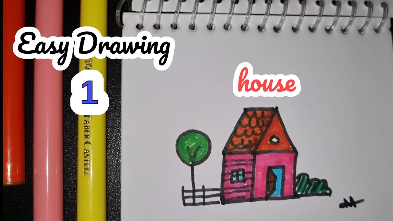 Easy Drawing tutorial , House, How to draw a 3d house easily - YouTube