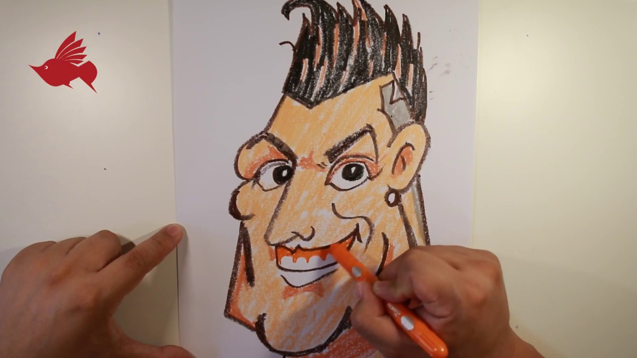 Teach children to draw Cristiano Ronaldo with crayons---GQHJ - YouTube