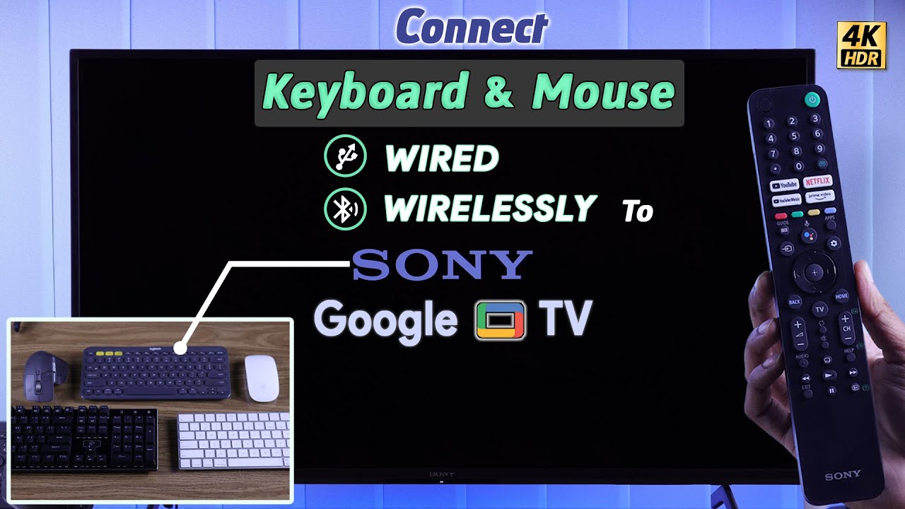 Sony Google TV: How To Connect Mouse & Keyboard! [Wire or Wirelessly ...