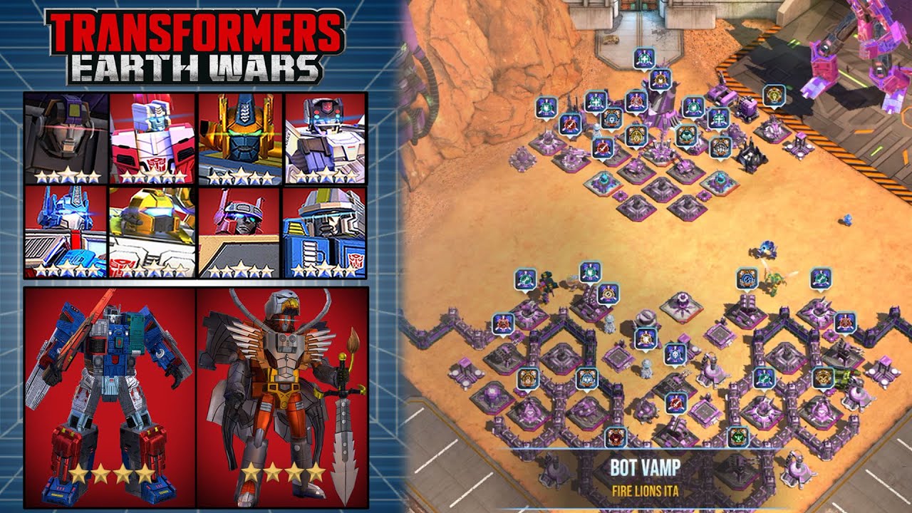 Transformers Earth Wars: SG Jetfire/Optimal Optimus Vs. Bot Vamp (Fire ...