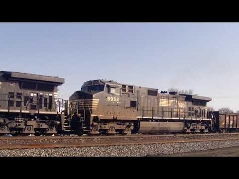 NS 35N @ CLYMERS, IN 4 9 24 NS 4483 NS 9952 NS 4110DPU - YouTube