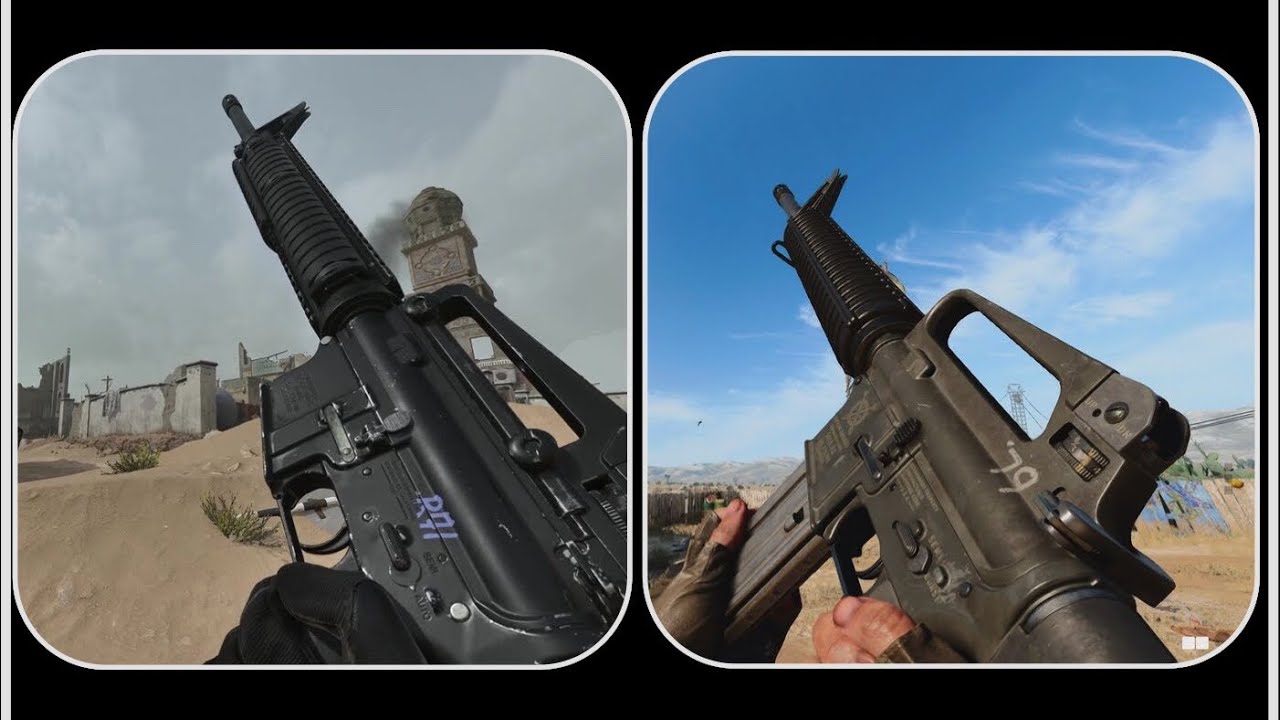 M16 from COD Black Ops Cold War vs M16 COD Modern Warfare 2 (2022 ...