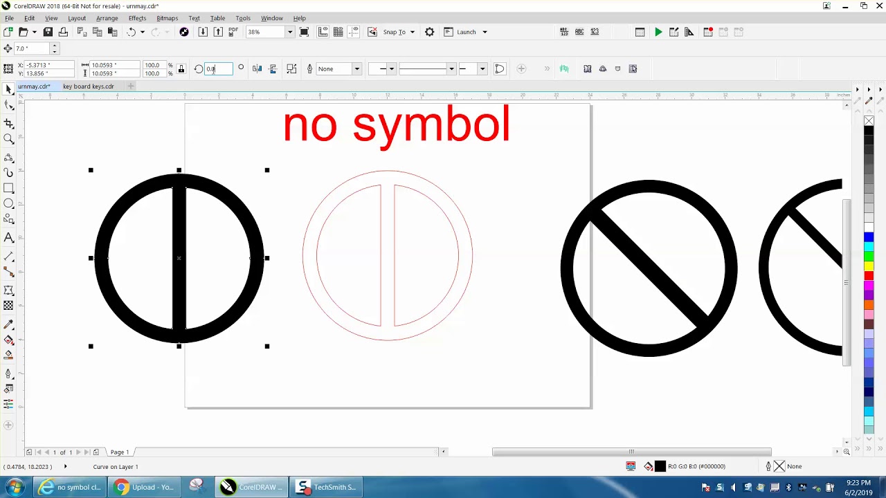 Corel Draw Tips & Tricks No Symbol and how to make - YouTube