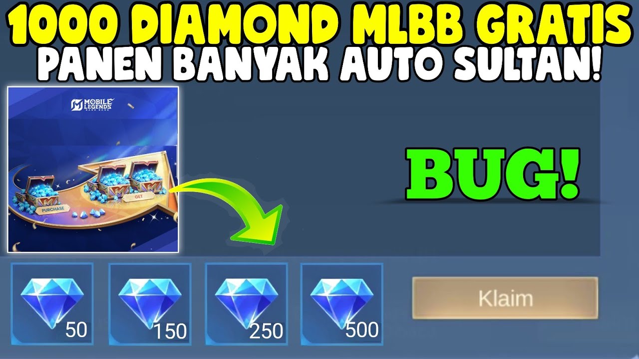 BUG! 1000 DIAMOND MOBILE LEGENDS GRATIS DARI MOONTON - CARA DAPAT DIAMOND MLBB TAMBAHAN GRATIS ...