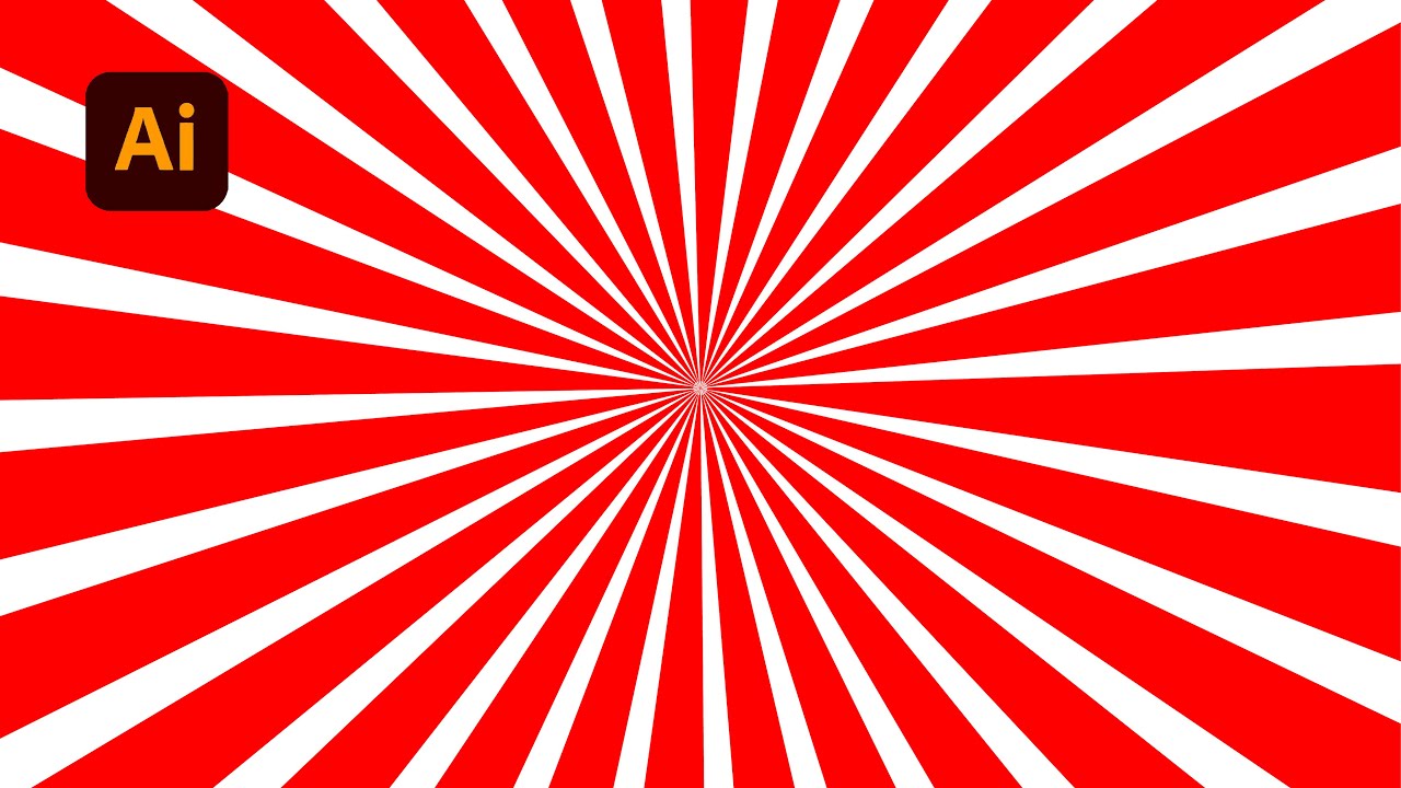 How to Make Sun Ray Background in Adobe Illustrator - YouTube