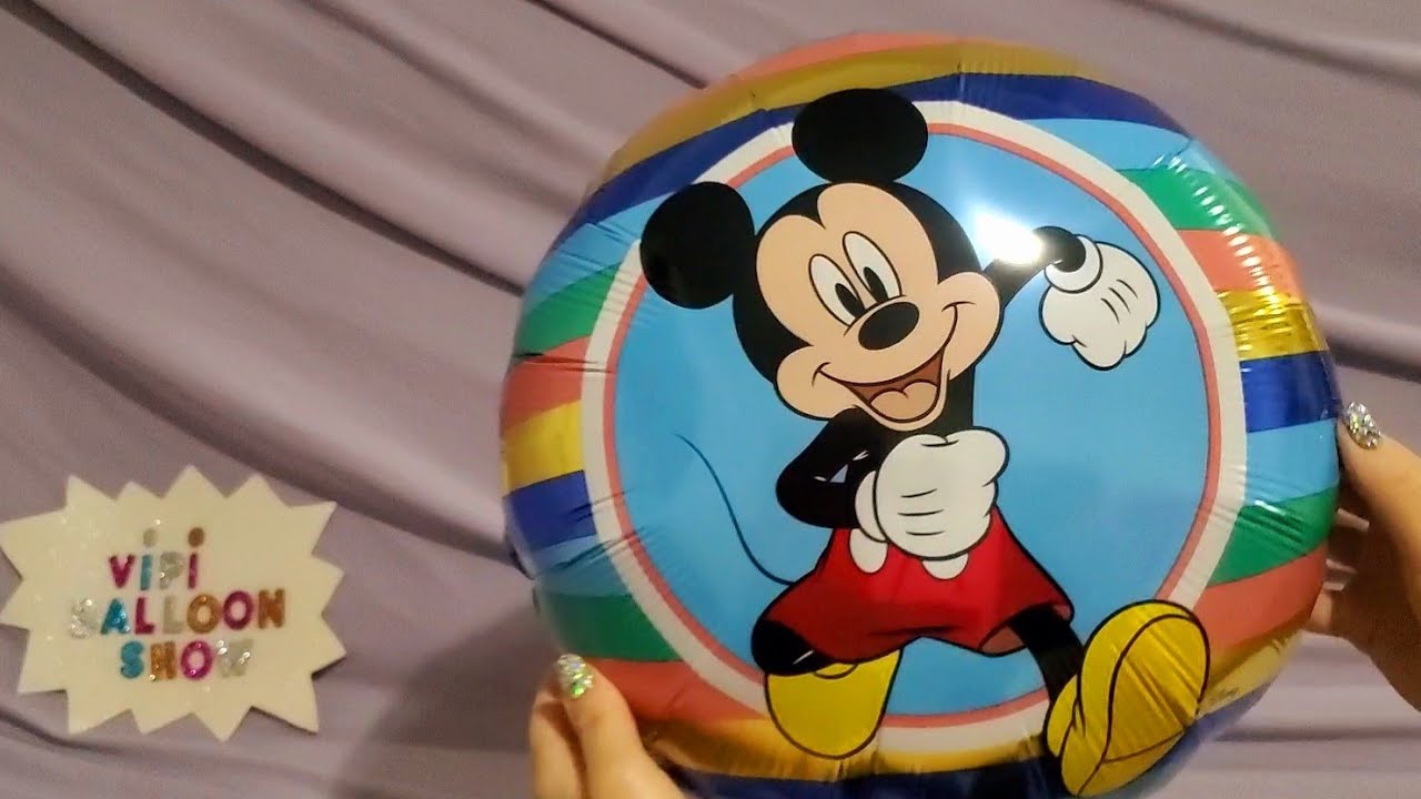 INFLATING FUN MICKEY MOUSE MYLAR BALLOON!!! - YouTube