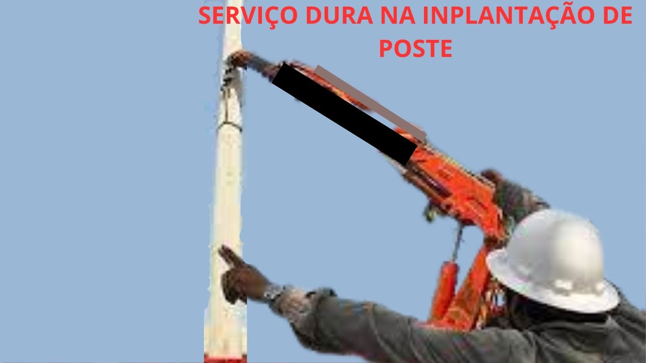 Implantação de poste para rede de fibra óptica: Acompanhando o trabalho ...