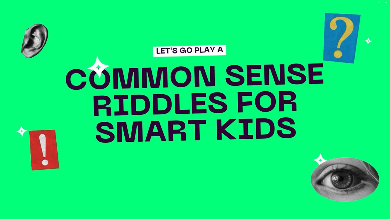 Common Sense Riddles | Quizzes for Smart Kids - YouTube