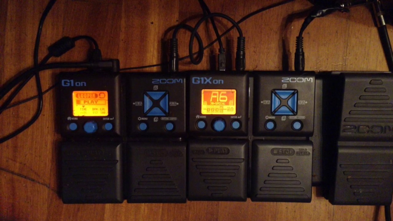 Zoom G1on and G1xon connected together looping. Just a demo . - YouTube