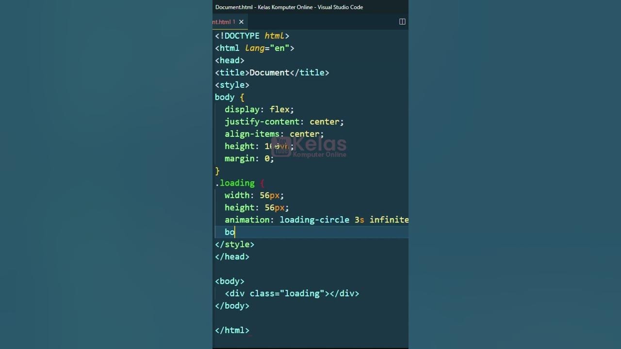 loading animation html css #htmlcss #kelaskomputeronline # - YouTube