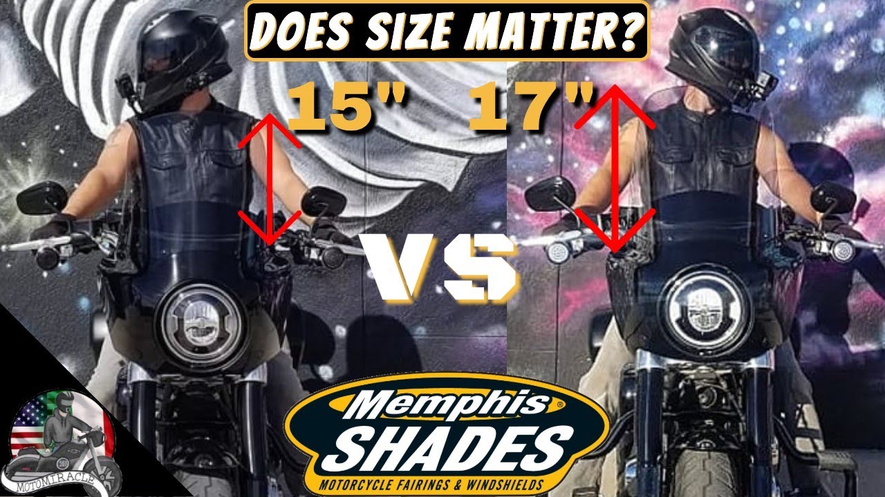 Memphis Shades Road Warrior Fairing // 15" VS 17" Windshield - YouTube