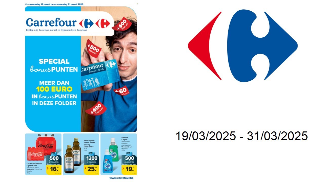 Folder Carrefour - Bonus Punten - 19/03/2025 - 31/03/2025 - YouTube