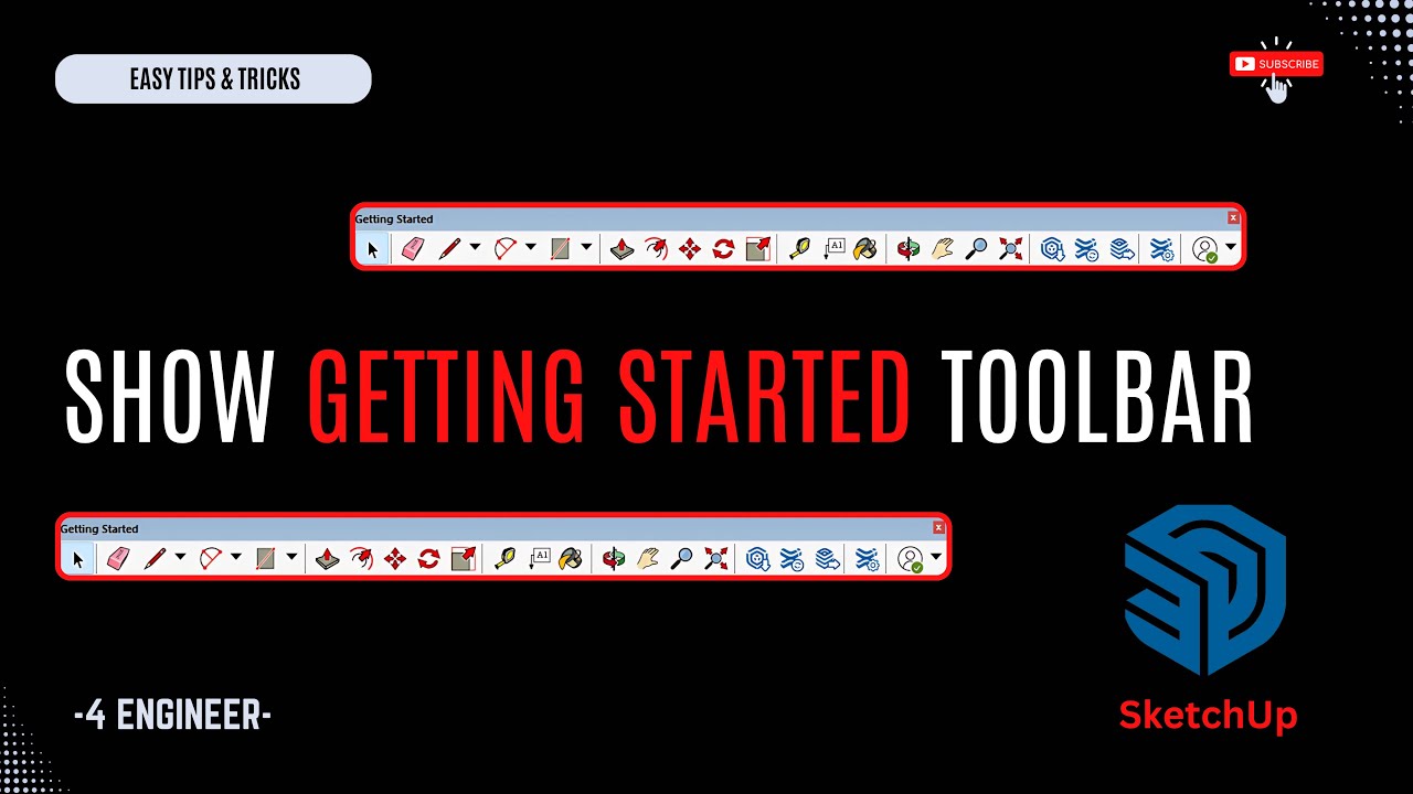 How to Show Getting Started Toolbar in SketchUp | Beginner Guide - YouTube