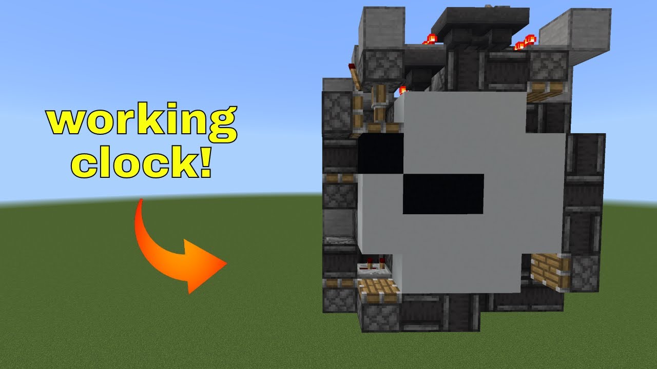 The Best Analog Clock! - Minecraft Bedrock Edition 1.21 Tutorial - YouTube