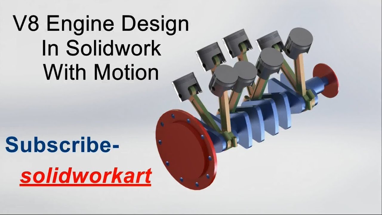 V8 Engine design part 3 (crank shaft) - YouTube