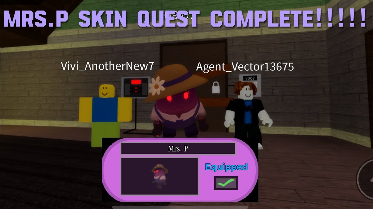 I completed the Roblox Piggy Mrs.P skin quest!!!!!!! - YouTube