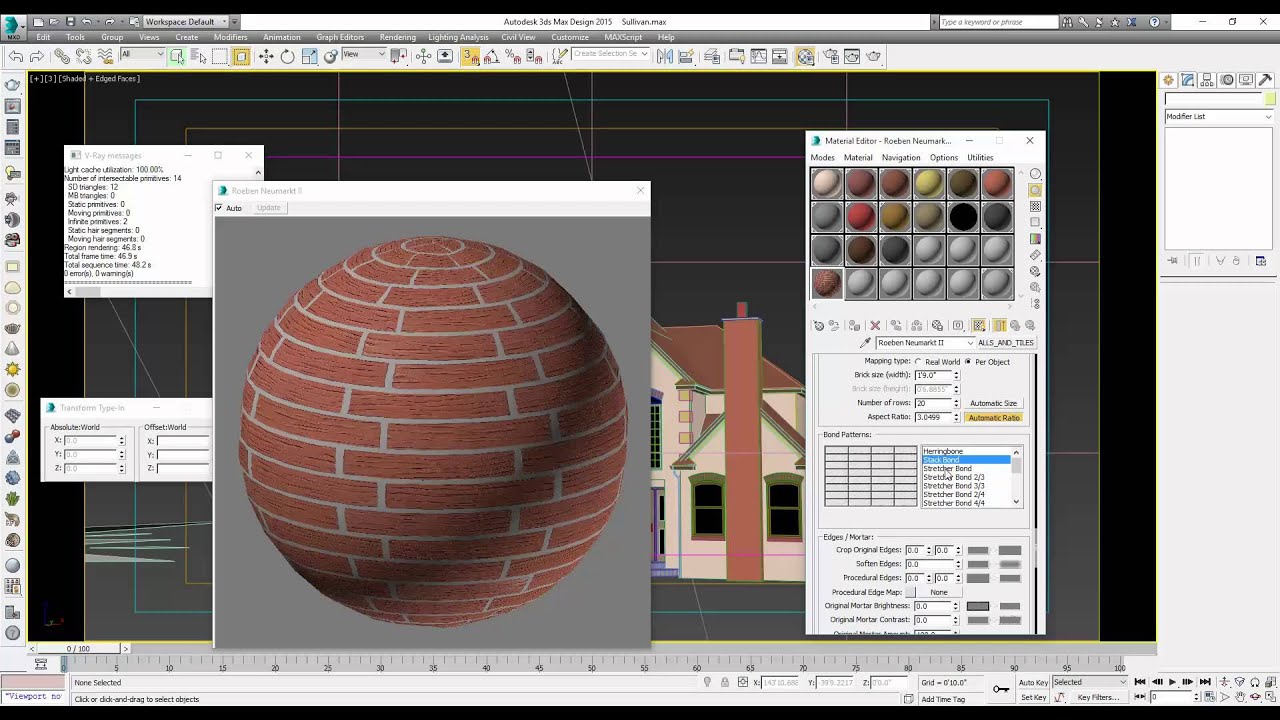 Bricks in 3DS MAX - YouTube