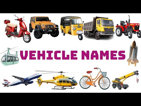 Vehicle names in English | types of vehicle names | kids educational ...