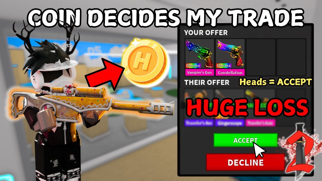 I Let a COIN FLIP Decide My Trades in MM2.. INSANE Results! | (Murder ...