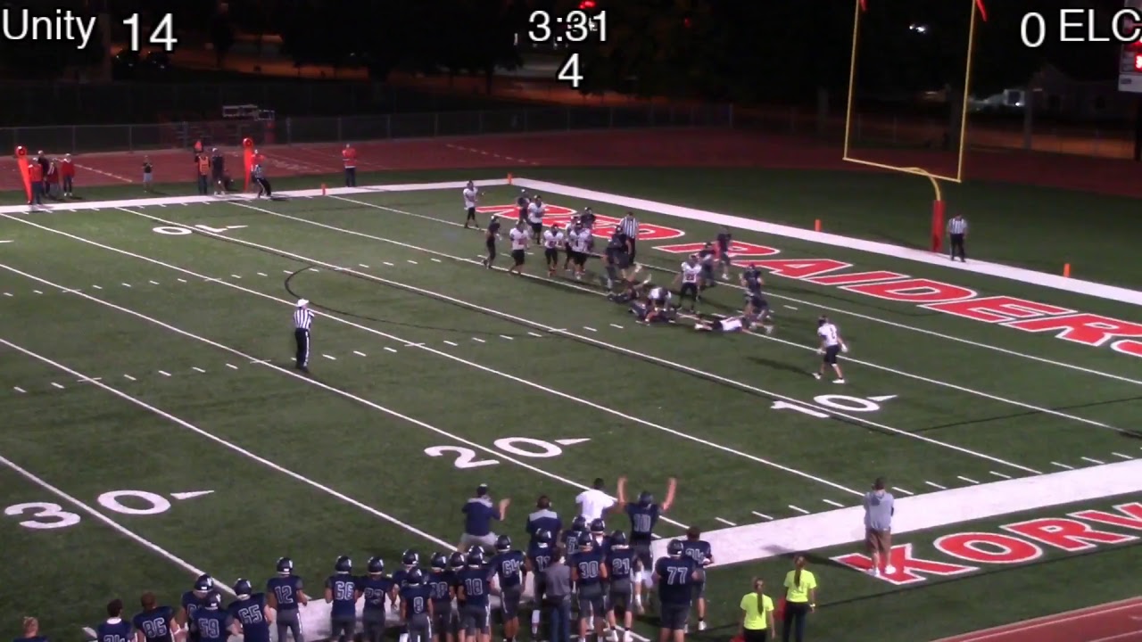 Unity vs ELC Varsity Football - YouTube