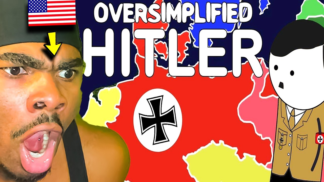 American Reacts to Hitler - OverSimplified Part 1 & 2 **HE IS INSANE ...