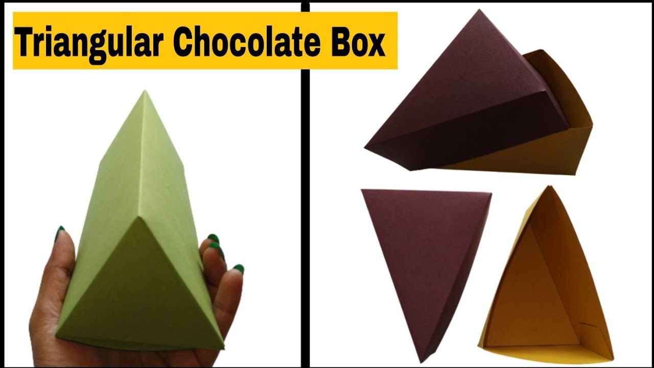 Easy Triangular Chocolate Box | DIY Gift Box | How To Make A Triangular ...