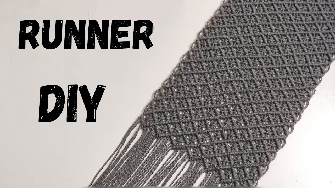 DIY Macrame Table Runner Tutorial | Easy Technique for Long Cords #Macrame #DIYMacrame # ...