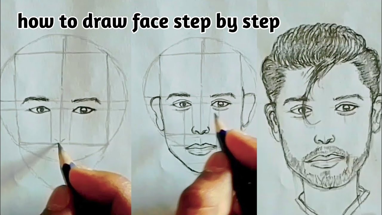 😱लड़कों का चेहरा कैसे बनाएं 😱I how to draw boy face/ how to draw face ...
