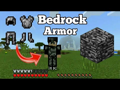 How to have BEDROCK ARMOR in Minecraft PE - YouTube