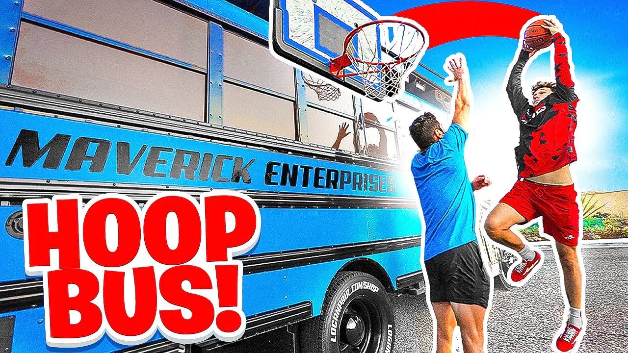 We Attached A HOOP To The COOL BUS And PULLED UP On People - YouTube