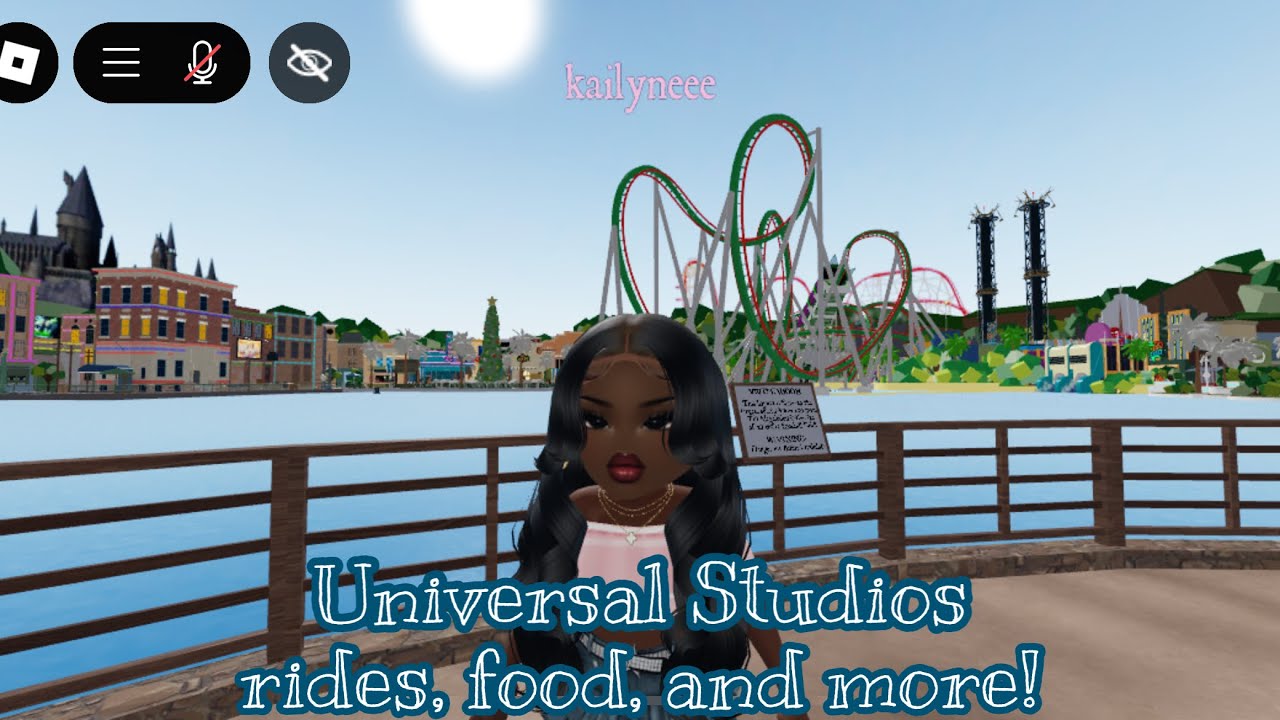 A Day At Universal Studios Roblox Theme Park | rides & more! Dinner at ...