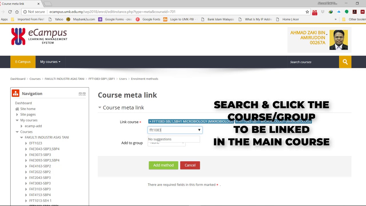 How to Create Course Meta Link - YouTube