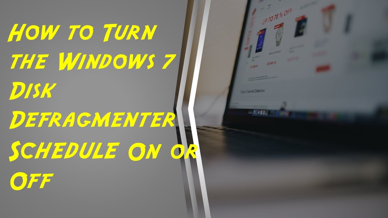 Disk Defragmenter Windows 7 - How To Turn Off or On Scheduler ...