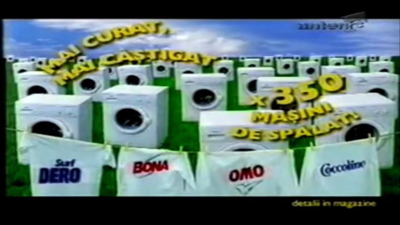 Reclama Concurs Dero, Omo, Bona, Cocolino (aprilie 2002) - YouTube