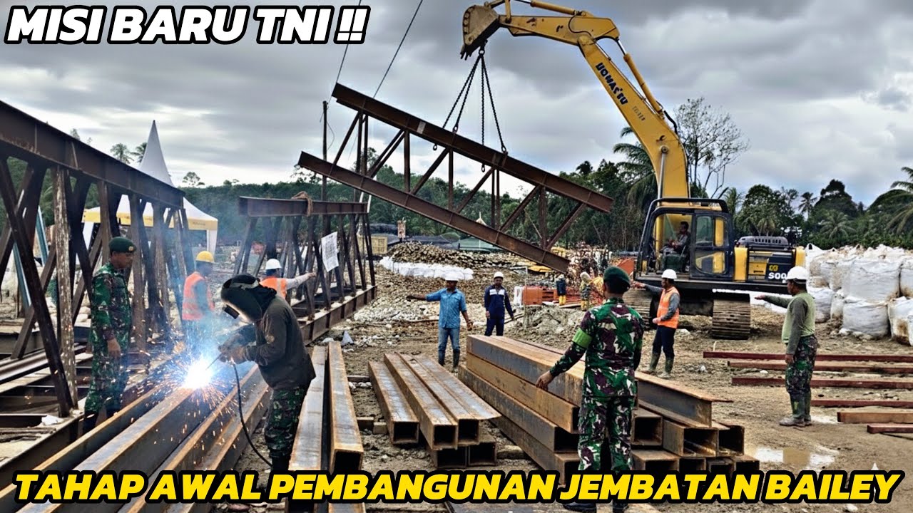 MISI BARU TNI YONZIPUR 1 / DD ‼️Jembatan Bailey Yang Kedua Dalam Proses ...