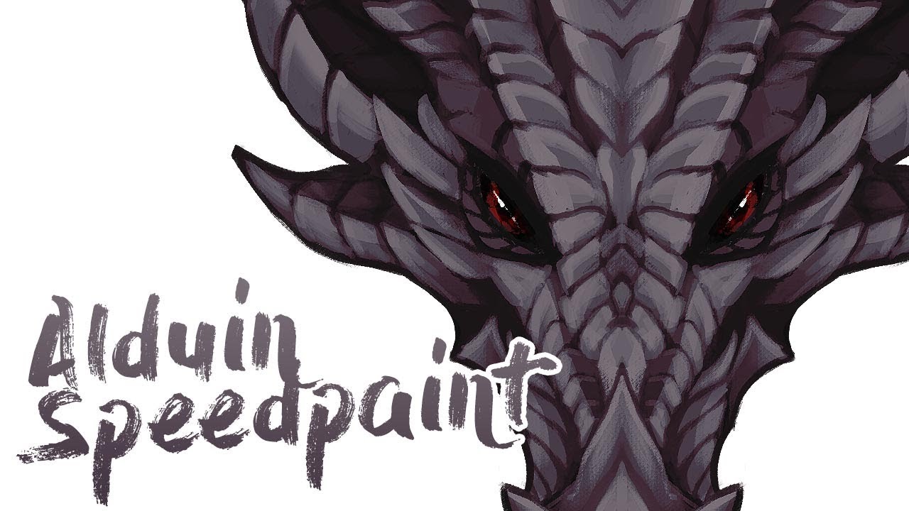 Alduin Sticker Speedpaint - YouTube