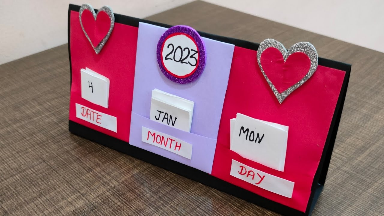 How to make New Year 2023 Calendar | DIY Calendar | New Year Crafts ...