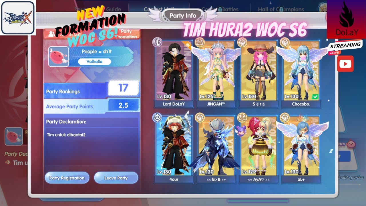 🔴 Ikut meramaikan WOC S6 dengan tim shura for live! RoX - YouTube