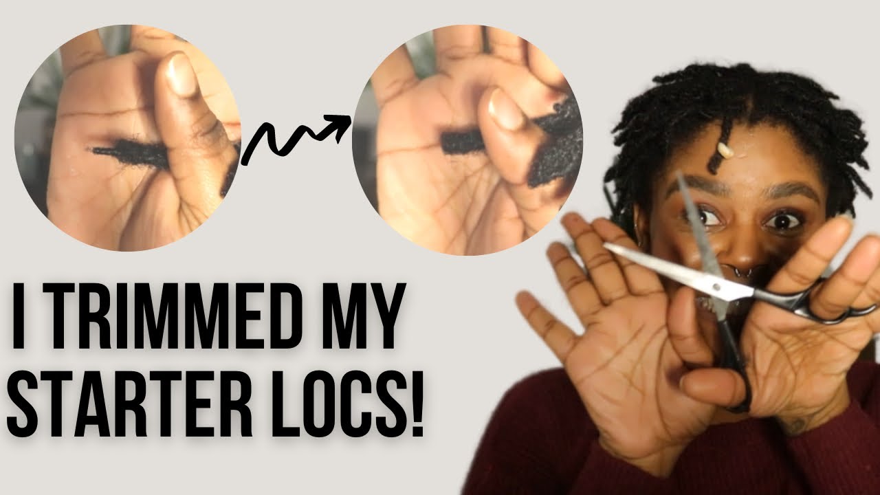 Trimming My Starter Locs | Thin Ends | Thicker-Looking Locs - YouTube