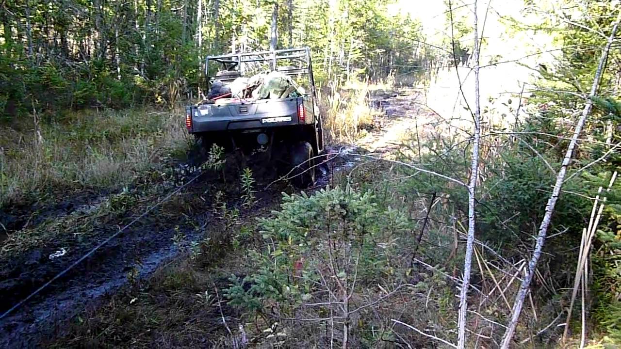 Rhino Trip 2, winching out a stuck Ranger UTV - YouTube