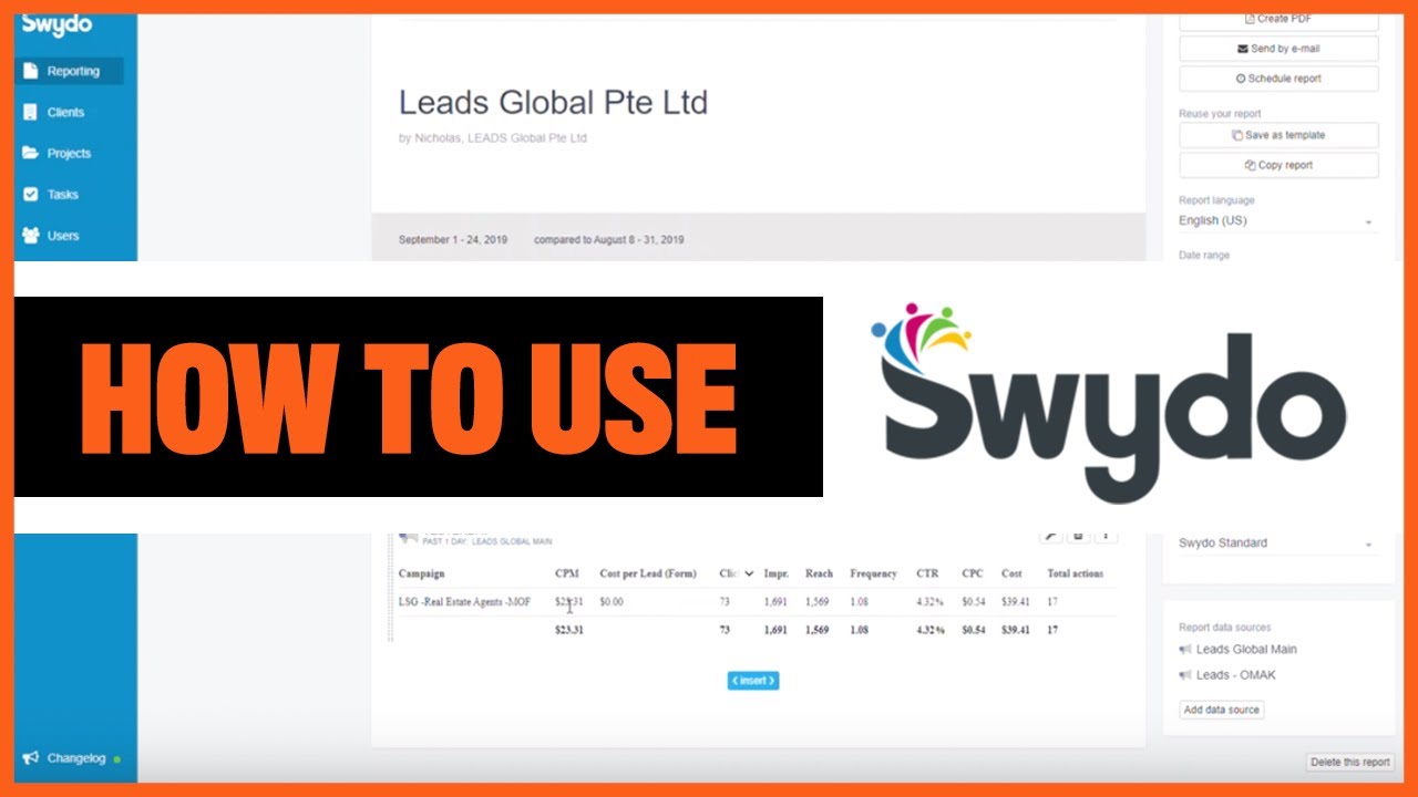 How to use Swydo Reporting | QUICK 10 MINUTE TUTORIAL - YouTube