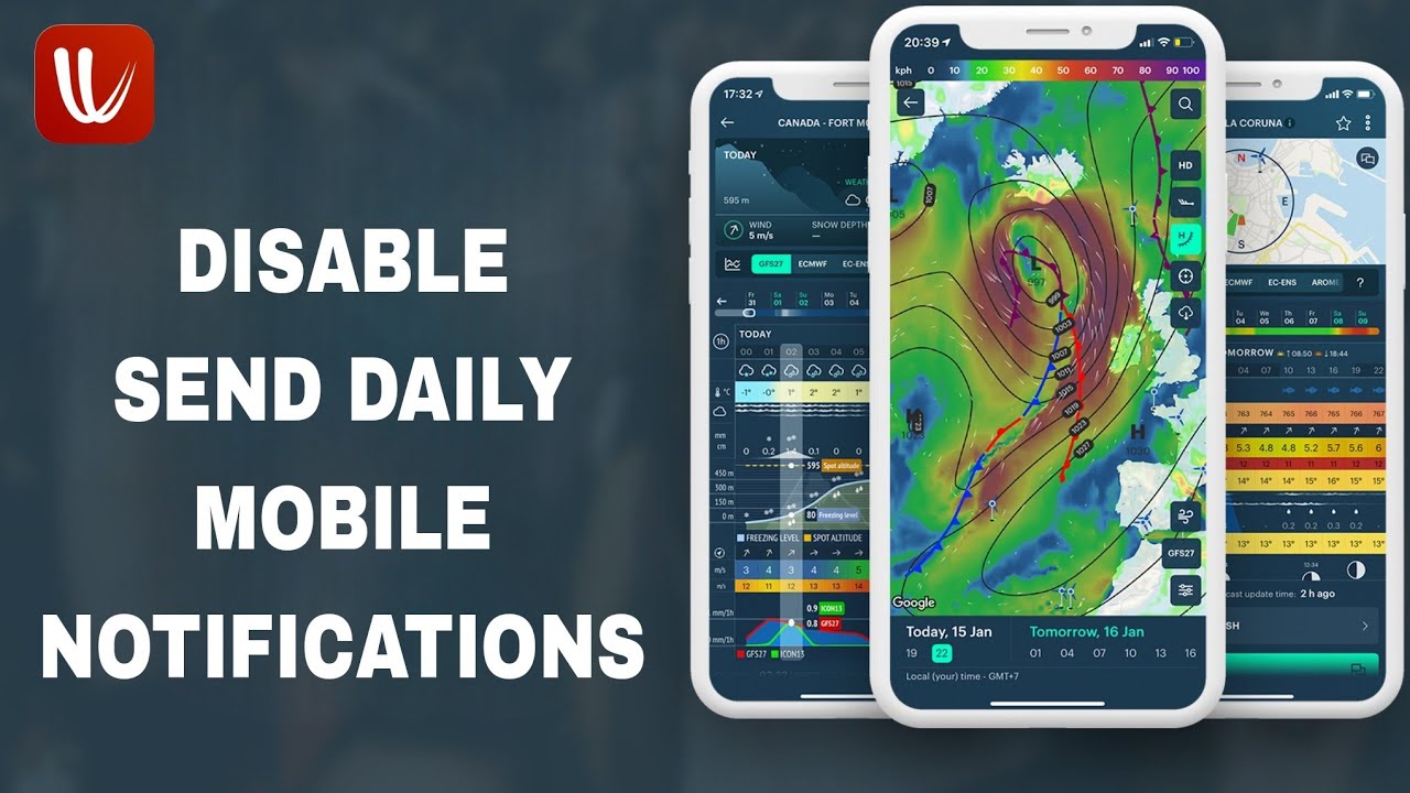 How To Disable Send Daily Mobile Notifications On Windy App - YouTube