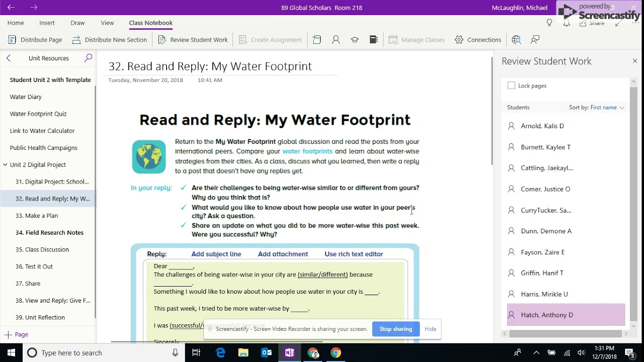 Reviewing Student Work in a OneNote Class Notebook - YouTube