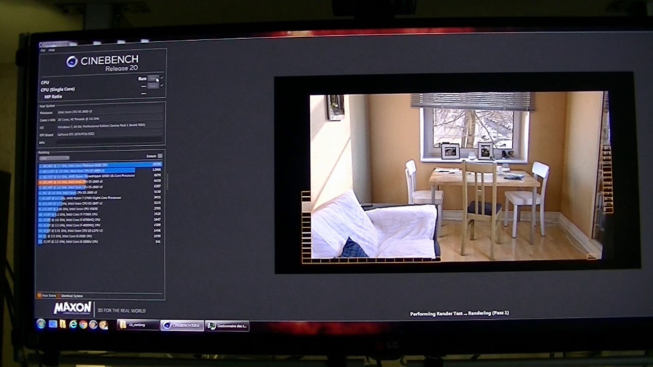 cinebench r20.0 bi xeon e5-2660v3 z10pe-d8 ws - YouTube